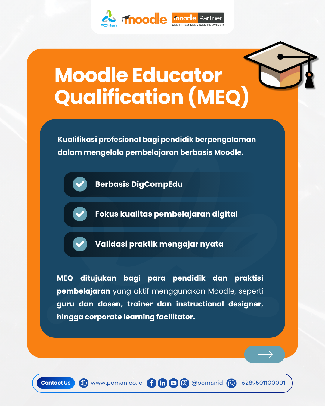 Mengenal Sertifikasi MEQ Moodle - Digital Learning, Infrastructure and Cloud Solutions Provider